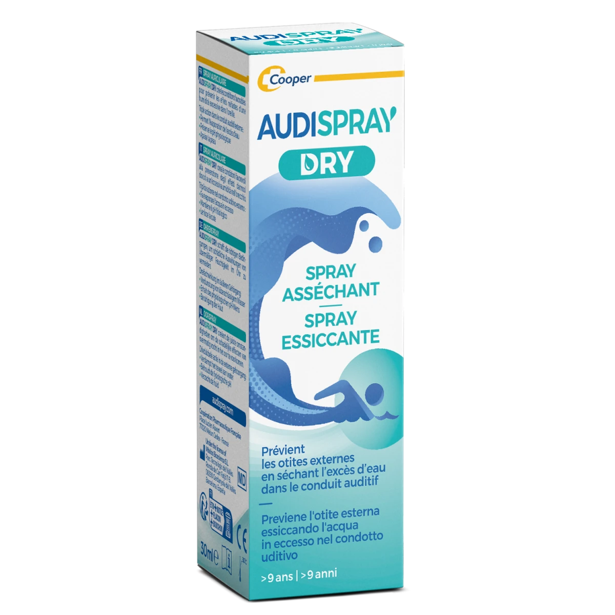 audispray dry | traitement préventif de l'otite du baigneur