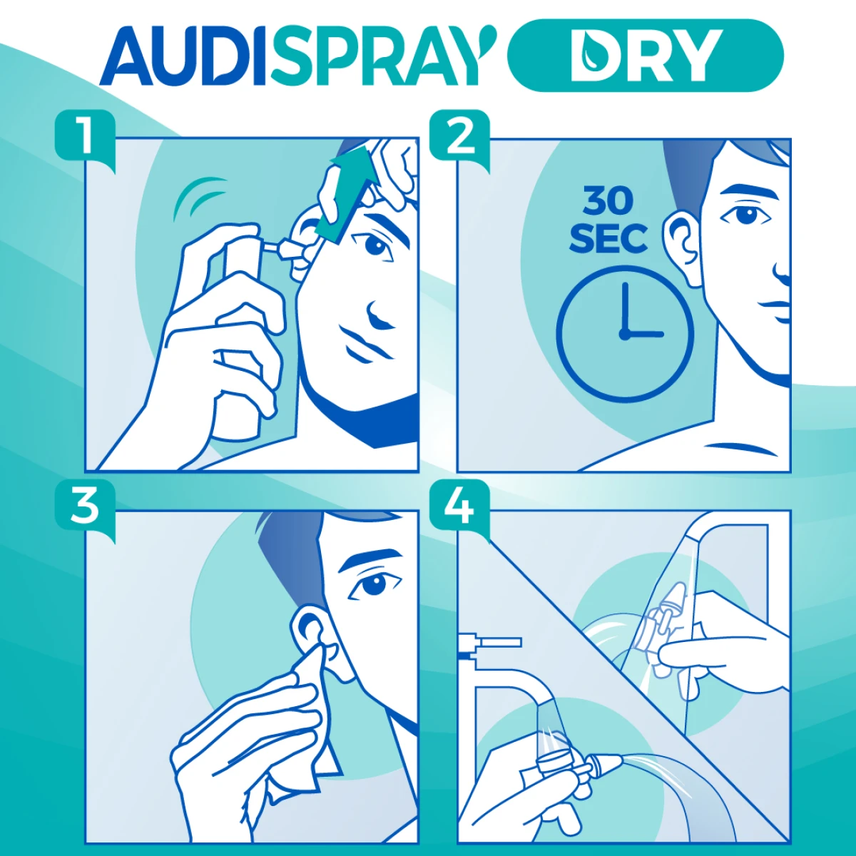 audispray Dry | trattamento preventivo dell'orecchio del nuotatore